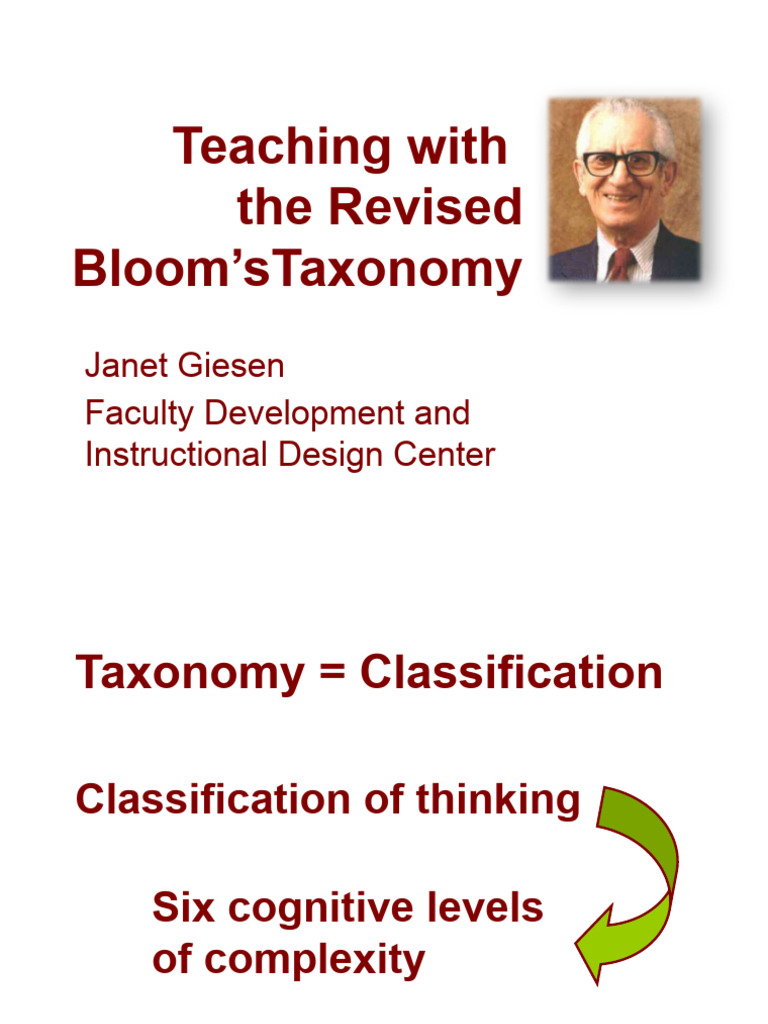 blooms_revised_ppt | PDF | Reading Comprehension | Psychology