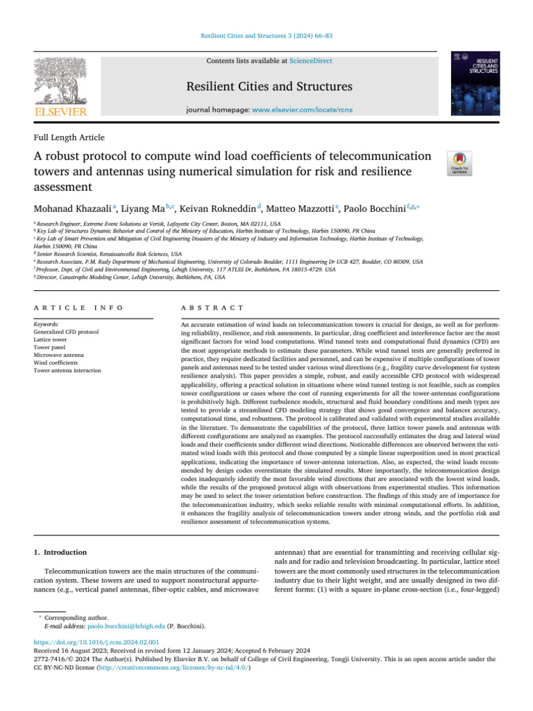 A Robust Protocol To Compute Wind Load Coefficients of ... A Robust Protocol To Compute Wind Load Coefficients of ...
