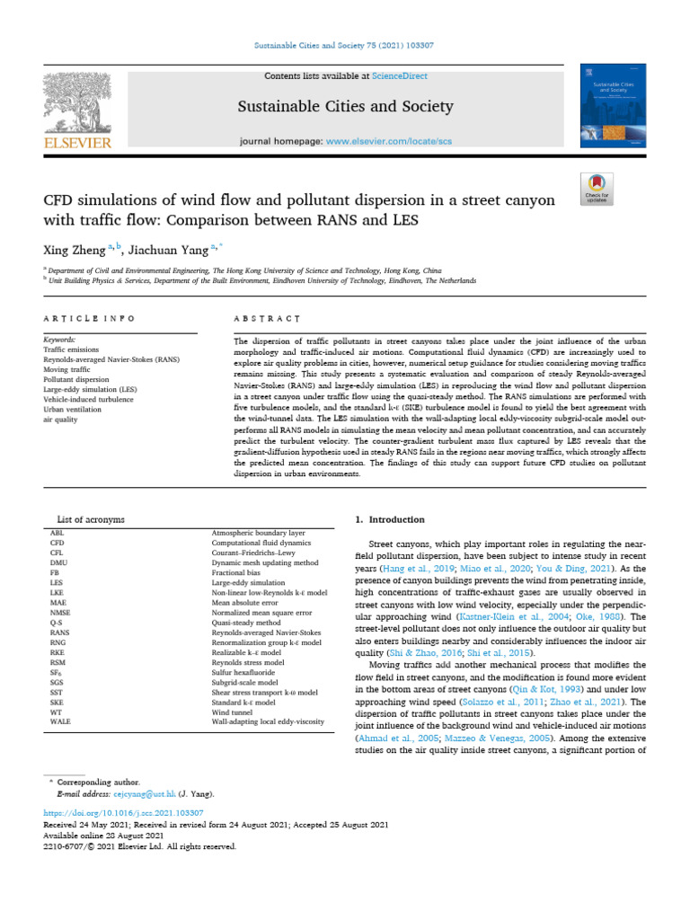 CFD Simulations of Wind Flow and Pollutant Dispersion Comparison ...