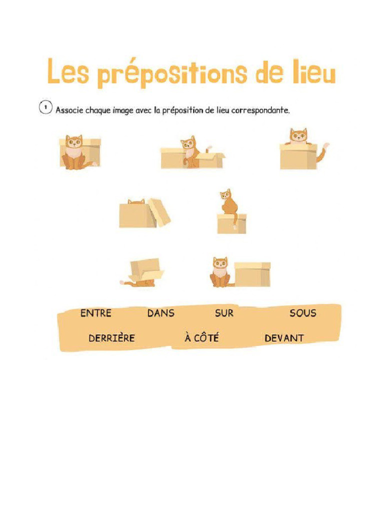 Prepositions Exercice | PDF
