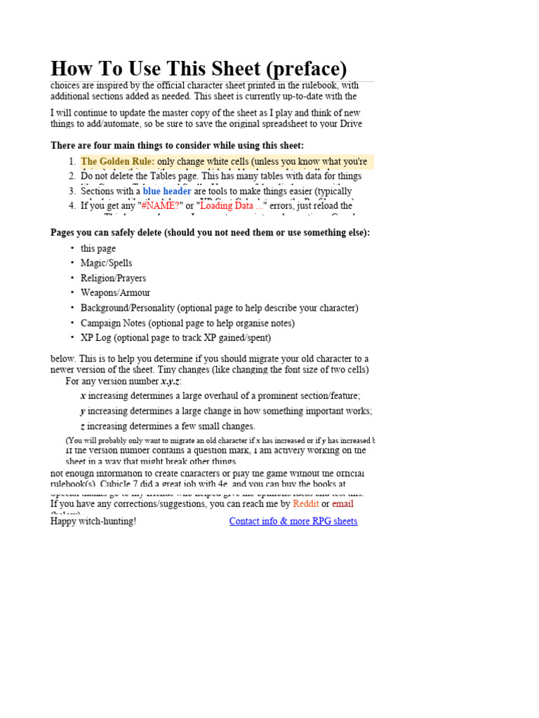 Kopia WFRP 4e Character Sheet | PDF | Spreadsheet