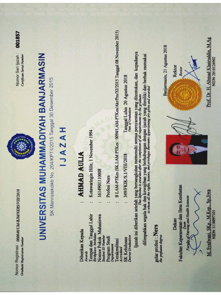 IJAZAH NERS - TRANSKRIP NILAI-2 | PDF