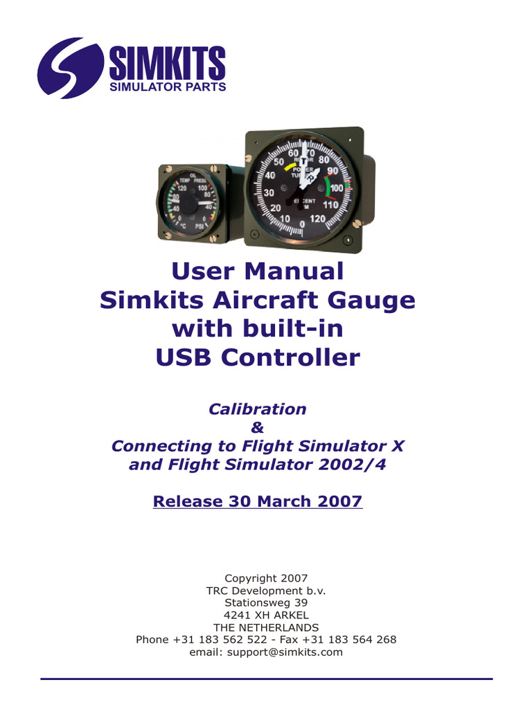 Simkits USBAircraft Gauge | PDF | Computer File | Calibration