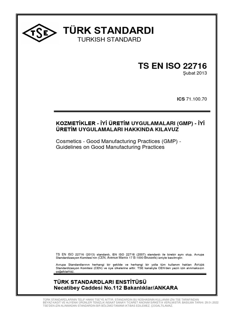 TS en Iso 22716 | PDF