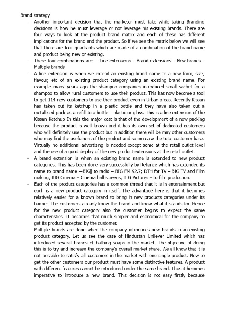 Brand Strategy Pdf Brand Marketing