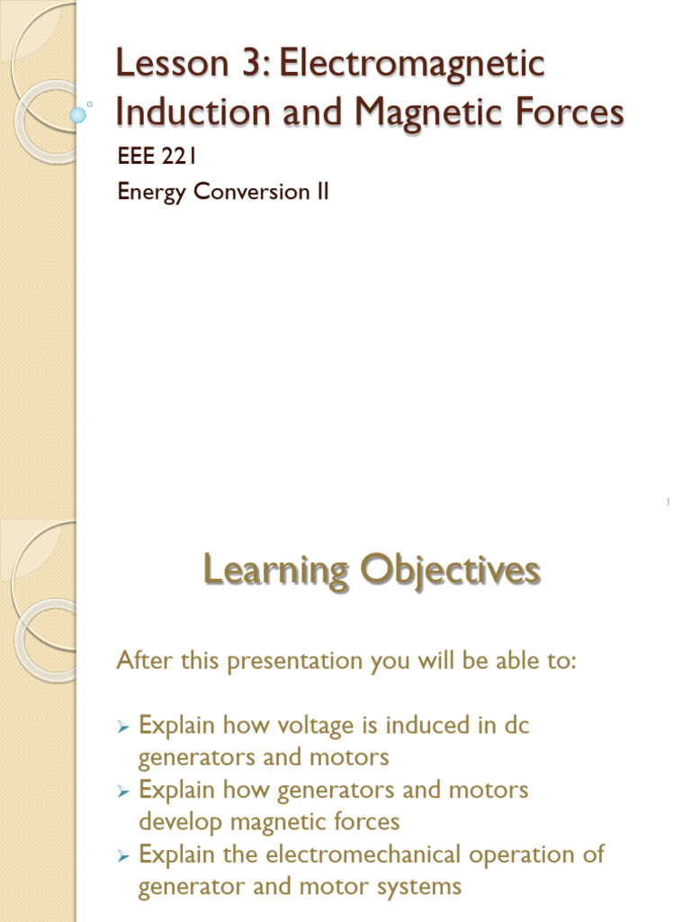 Lesson 3_Electromagnetic Induction and Magnetic Force | PDF ...