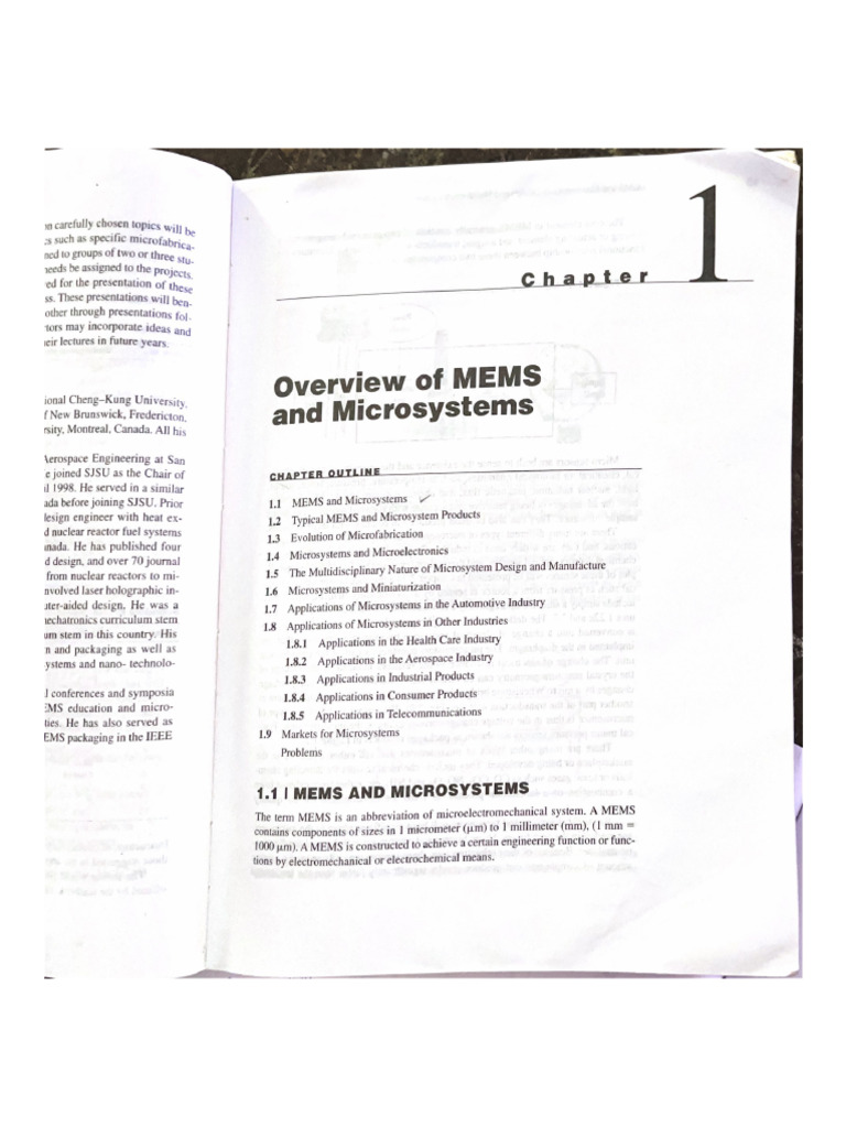 Overview of MEMS | PDF