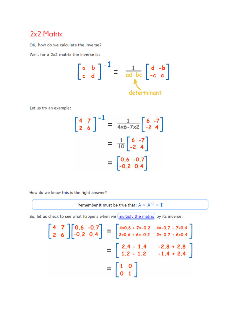 Example3 - Matrix Inverse | PDF