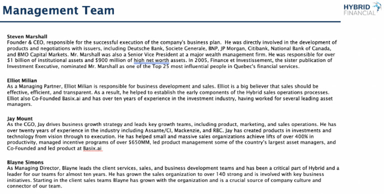 Management Team | PDF