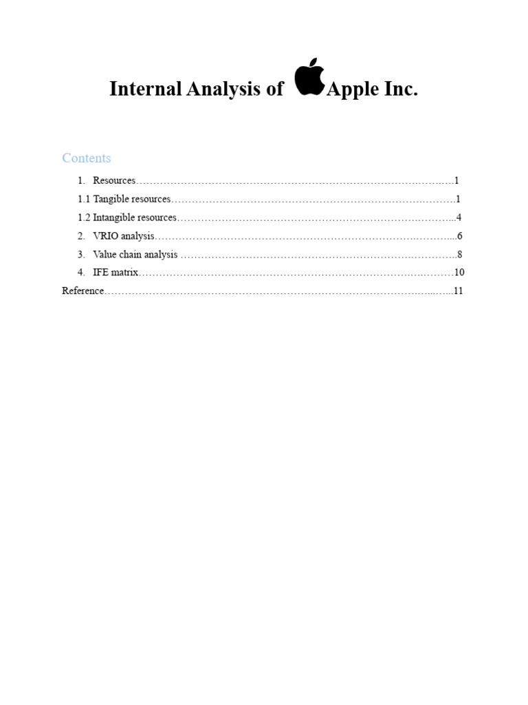 Tran Vu Hanh - Internal Analysis - Apple | Download Free PDF | Apple ...