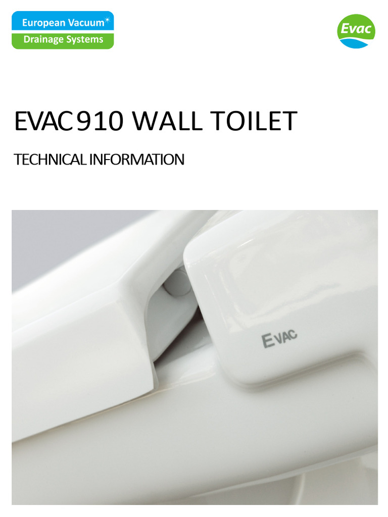 Evac 910 Wall Toilet: Technical Information | PDF | Valve | Screw