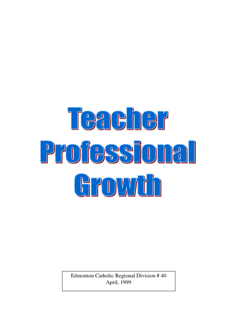 Teach Prof Growth | PDF | Teachers | Learning