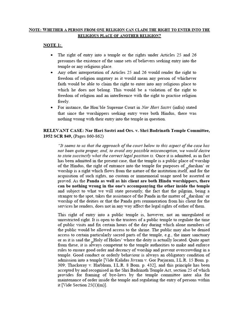 Note 2 Temple Entry | PDF | Temple | Shiva