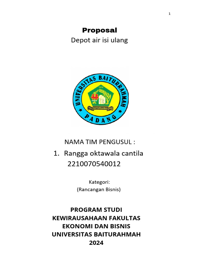 Proposal Syarat Uts 1 | PDF