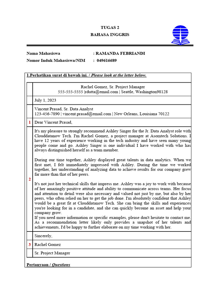 Tugas 2 - Bahasa Inggris | Download Free PDF | Data Analysis | Cognitive Science