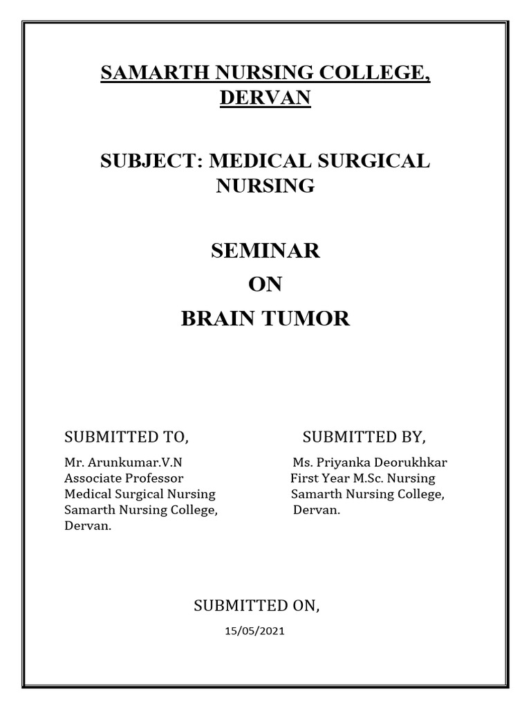BRAIN TUMOR | PDF | Brain Tumor | Cerebral Hemisphere