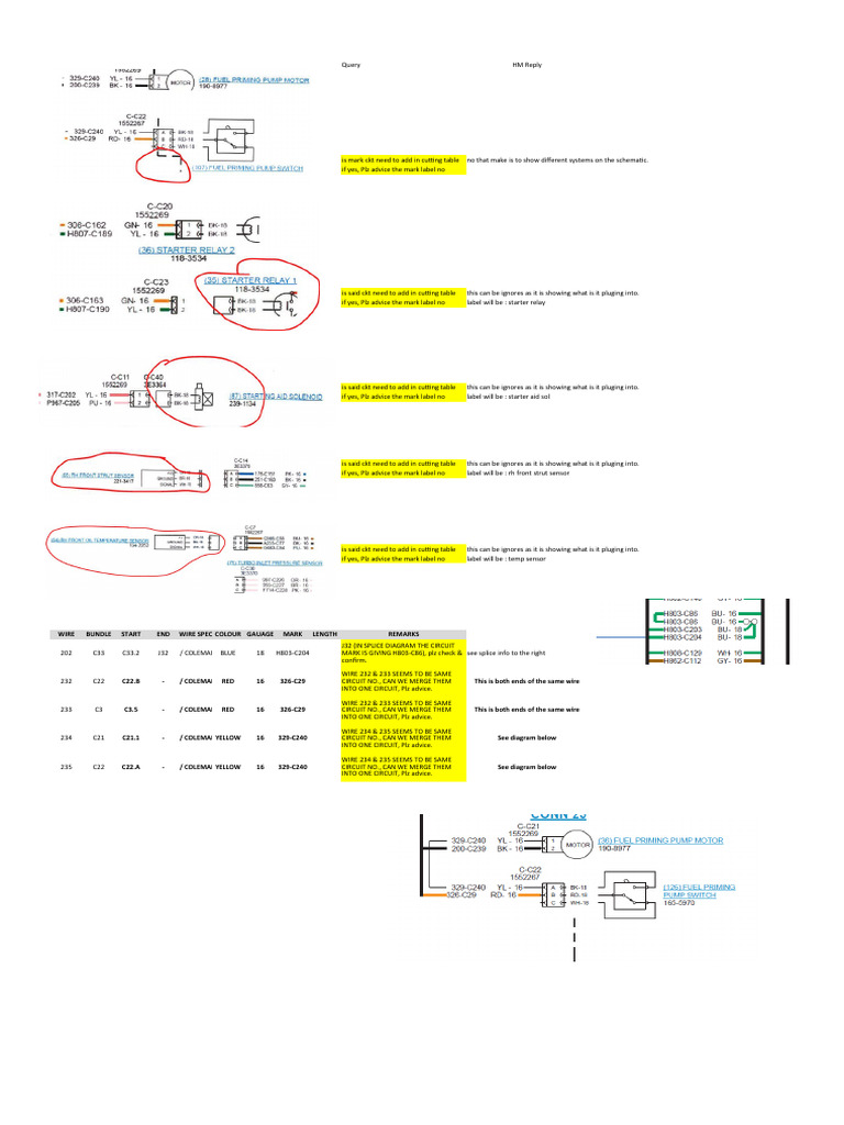 HM-298-4577 Query Sheet RAG Mark Up | PDF | Manufactured Goods