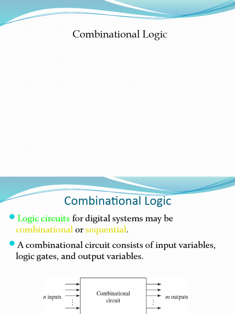 Combinational Logic Circuit Design Guide | PDF | Mathematical Logic ...