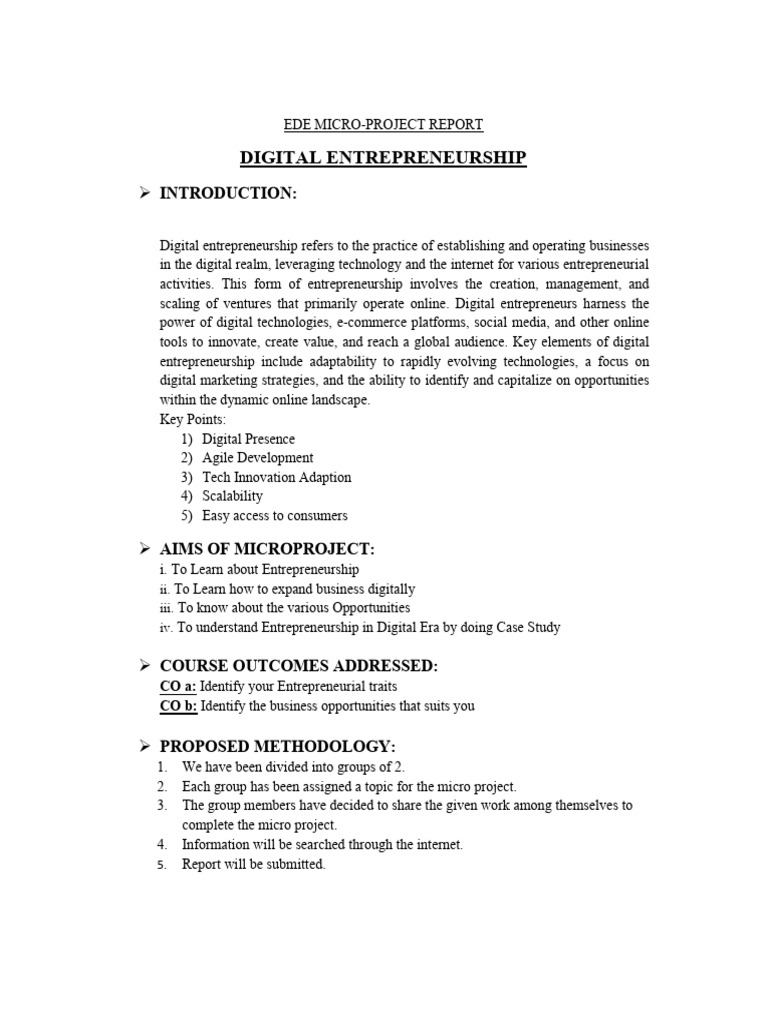 EDE Report | Download Free PDF | Entrepreneurship | Social Media