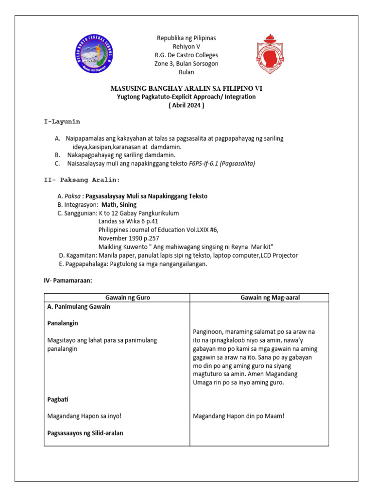 Filipino LP post demo | PDF