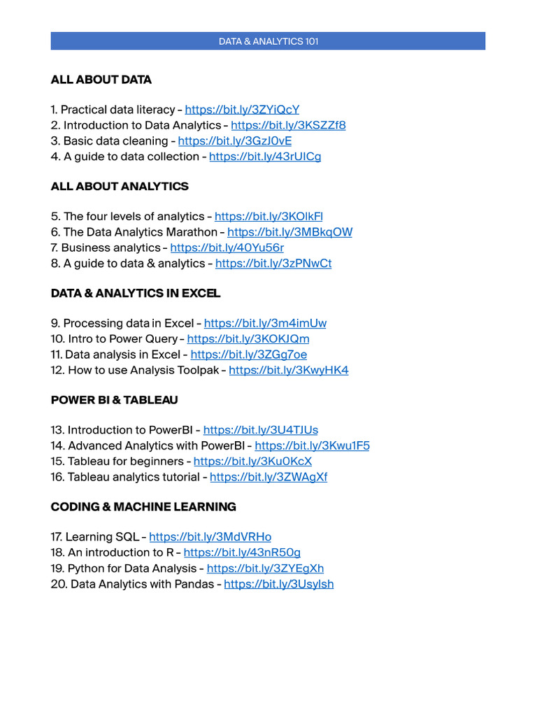 Data & Analytics 101 | PDF