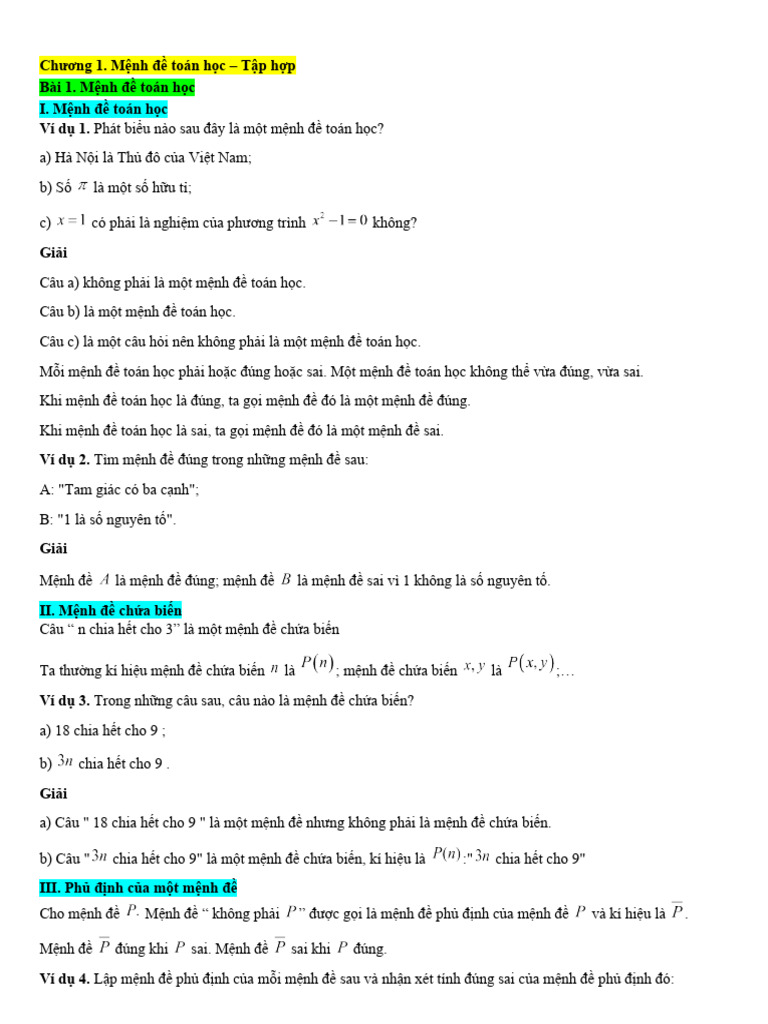 Tóm tắt lý thuyết 10 - CÁNH DIỀU - HK1 | PDF