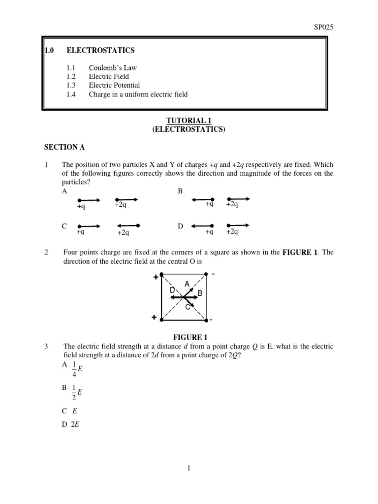 Electrostatics Concepts and Problems | PDF | Electric Field | Electron