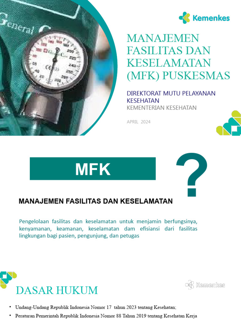 Manajemen Fasilitas & Keselamatan Puskesmas | PDF