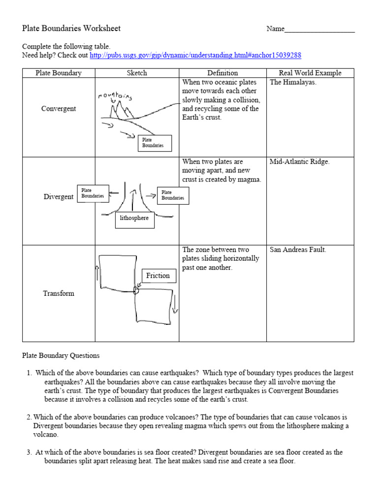 Plate Boundaries | PDF | Plate Tectonics | Natural Sciences