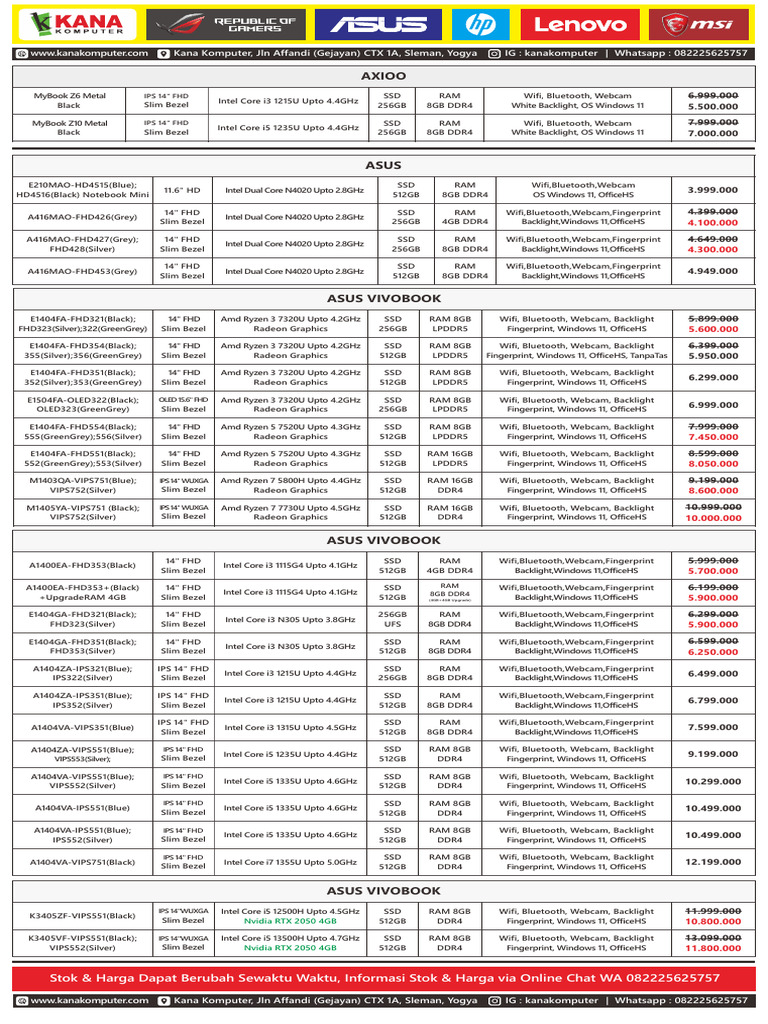 Pricelist | Download Free PDF | Intel | Computing