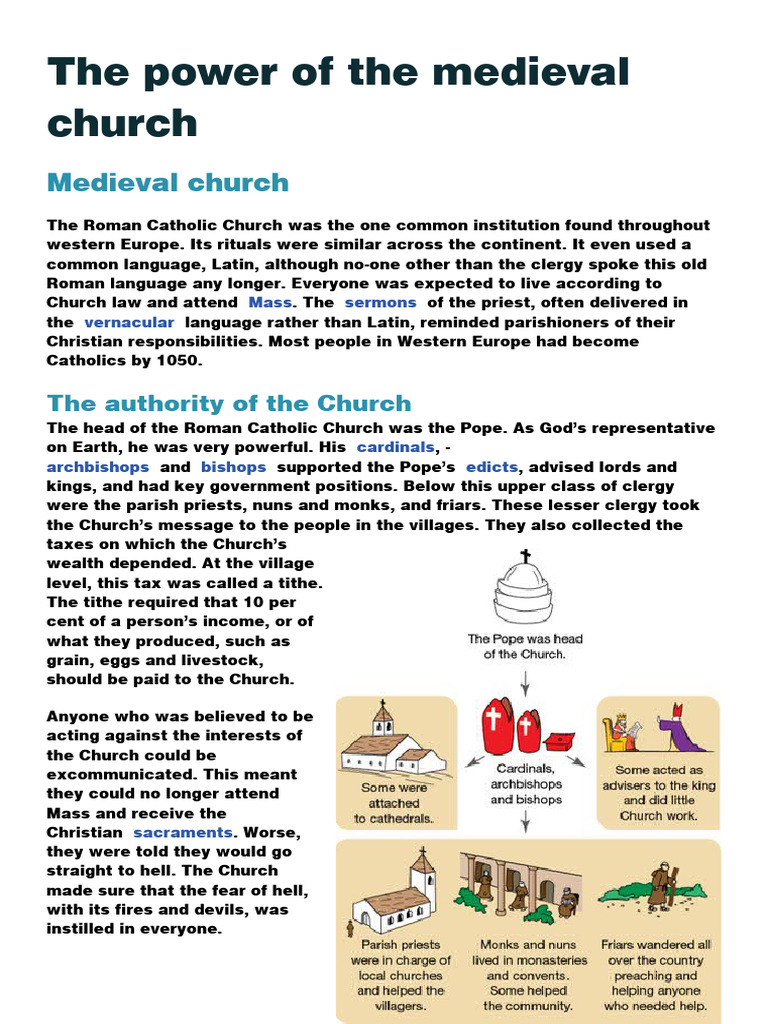 The Medieval Church Activity | PDF | Catholic Church | Antisemitism