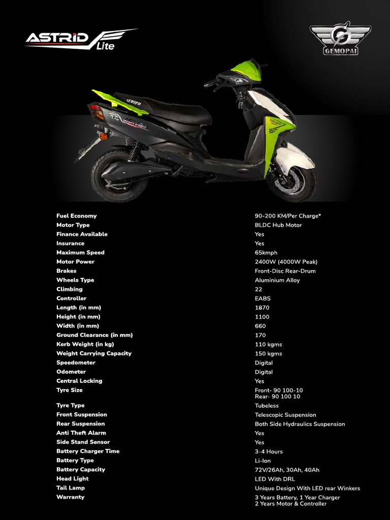 ASTRID Specifications | PDF