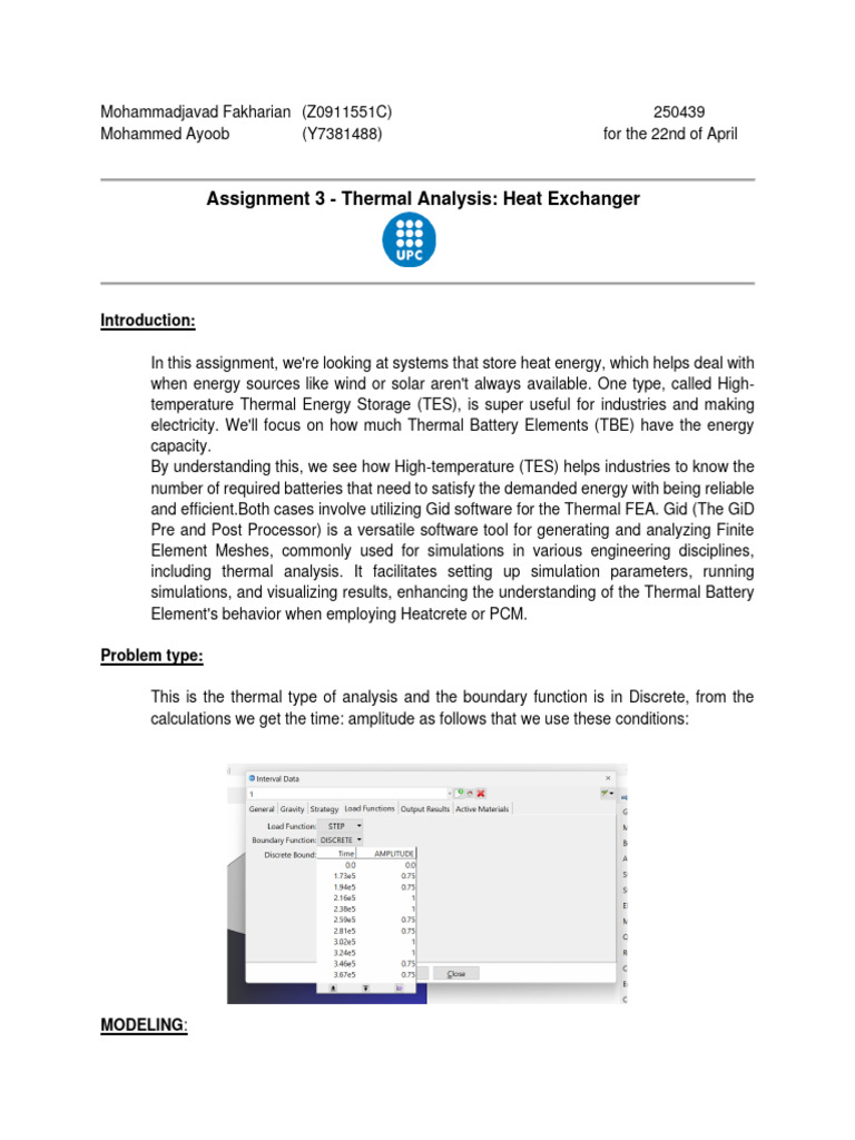 Assignment 3 - (Heat Exchanger) - Sub | PDF | Heat | Finite Element Method