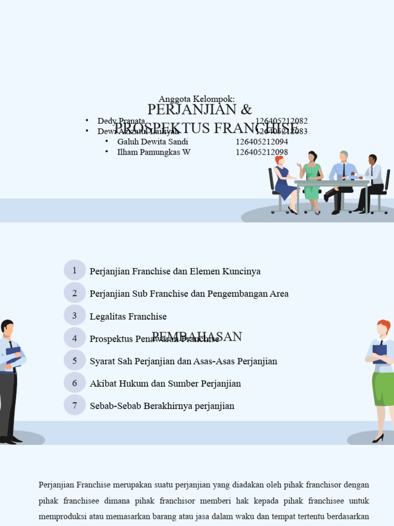 Kel 3 Franchise - Perjanjian & Prospektus Franchise 1 | PDF
