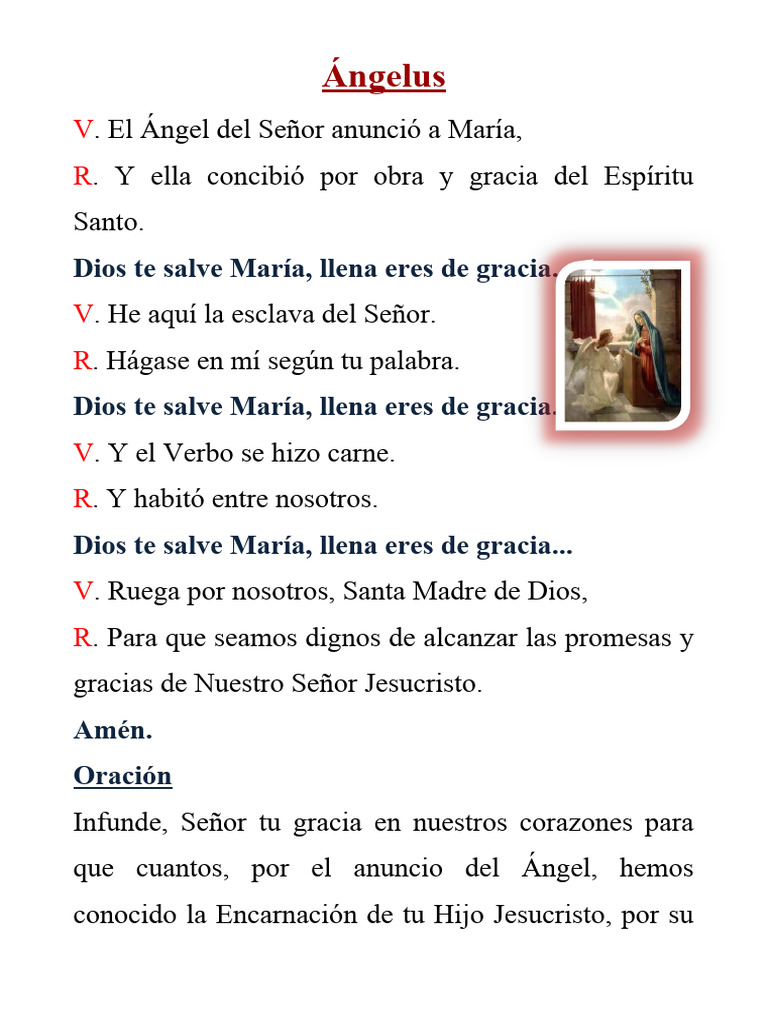 Cómo Rezar El Ángelus | PDF