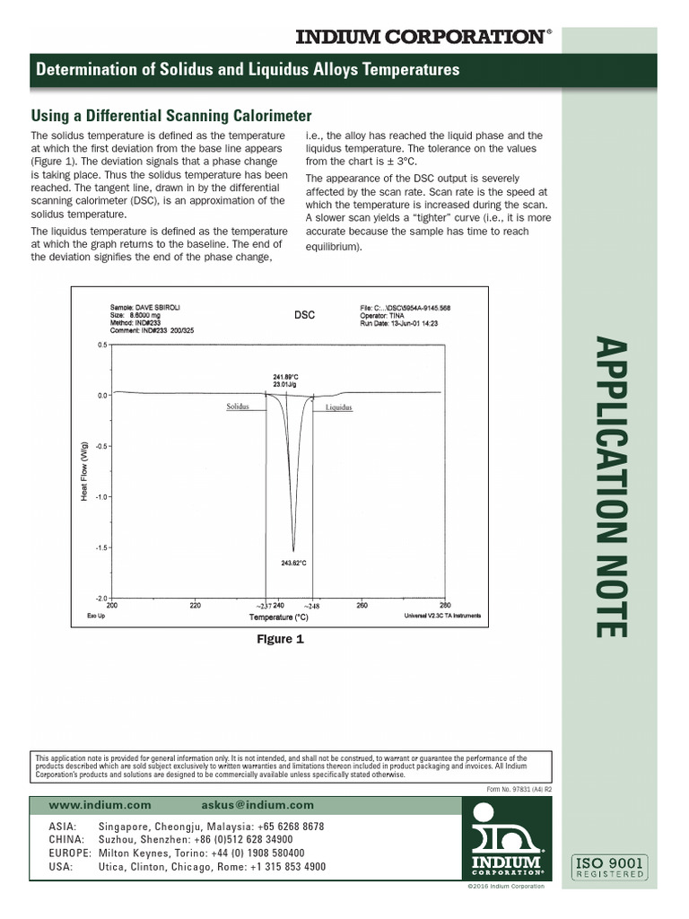 Determination of Solidus and Liquidus Alloys Temperatures 97831 A4 r2 ...