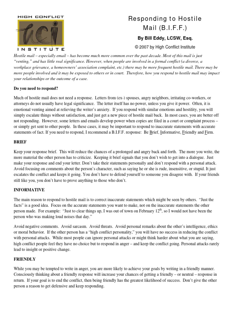 Responding to Hostile Mail Effectively | PDF | Anger | Complaint
