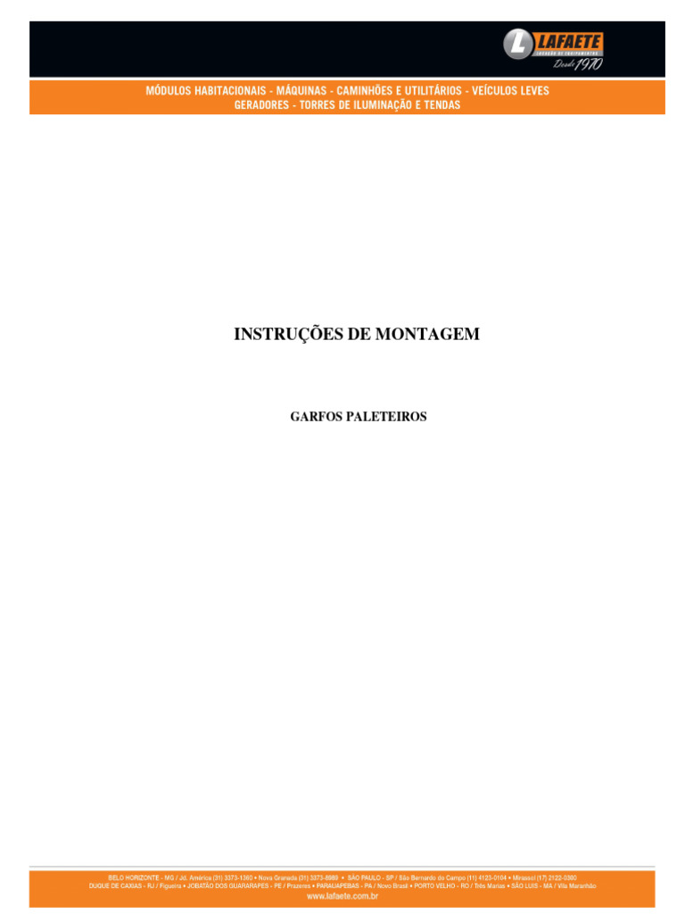 Processo de Montagem - Garfos Paleteiros | PDF