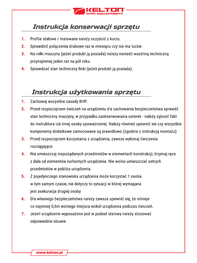 Instrukcja Konserwacji | PDF