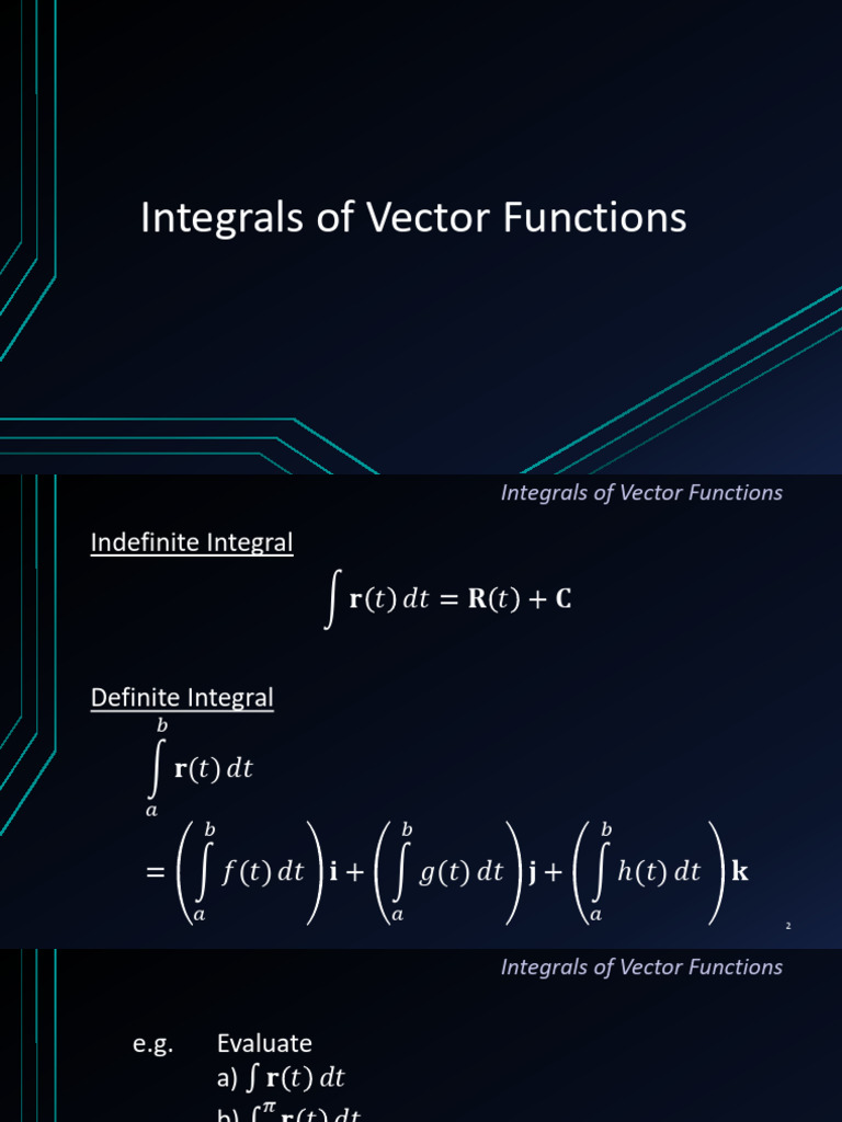 4.2 Integrals of Vector Functions | Download Free PDF | Integral ...