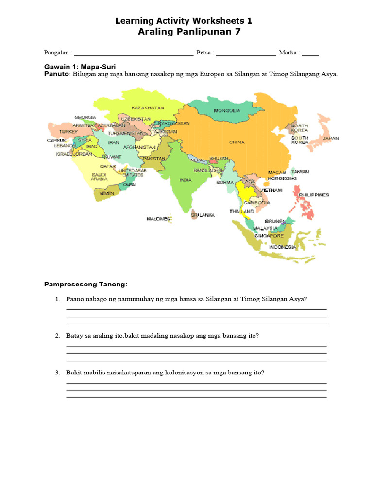 Ap 7 Q4 Las 1-2 | PDF