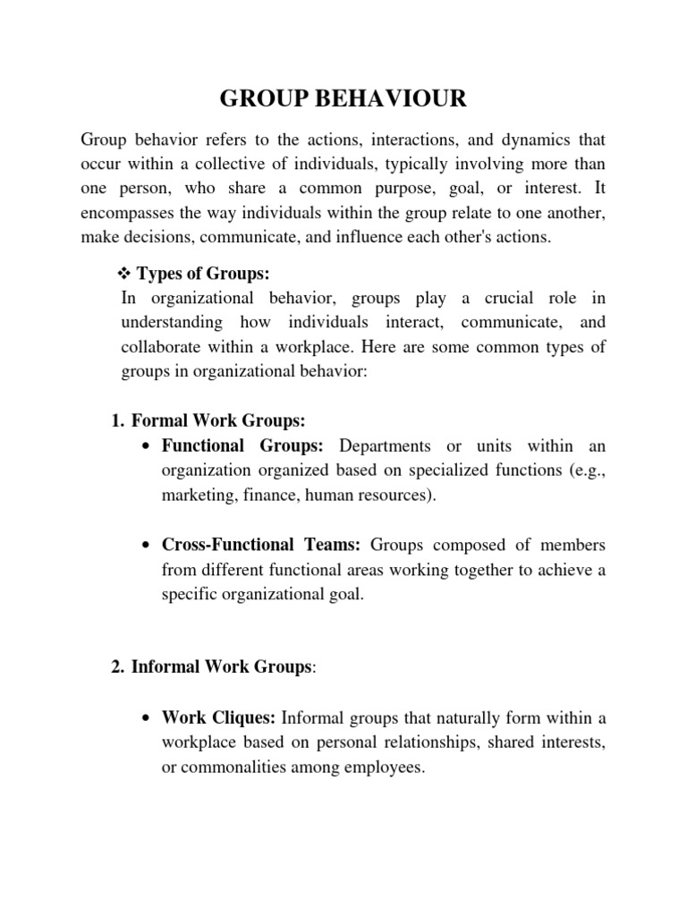 Understanding Group Behavior Dynamics | PDF | Communication | Decision ...
