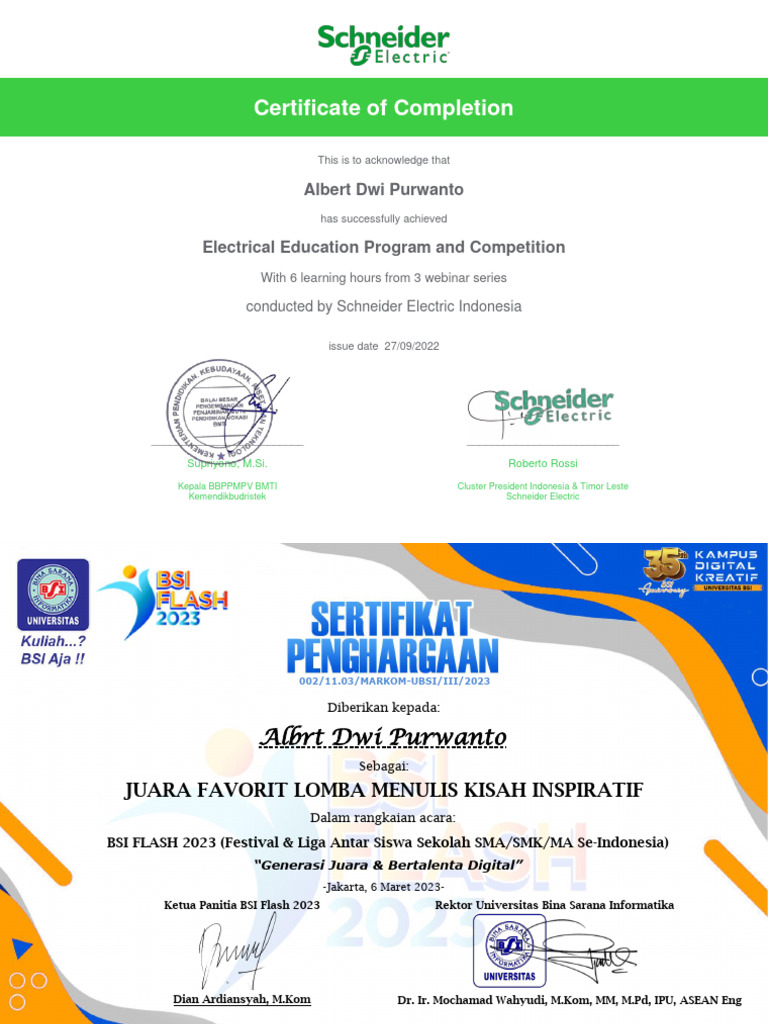 Certificate of Completion for Electrical Program | PDF