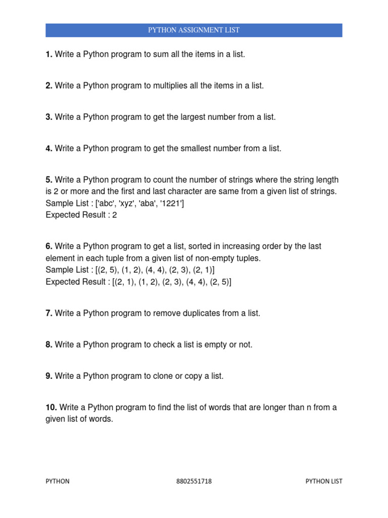 5) Python List | PDF | String (Computer Science) | Python (Programming Language)