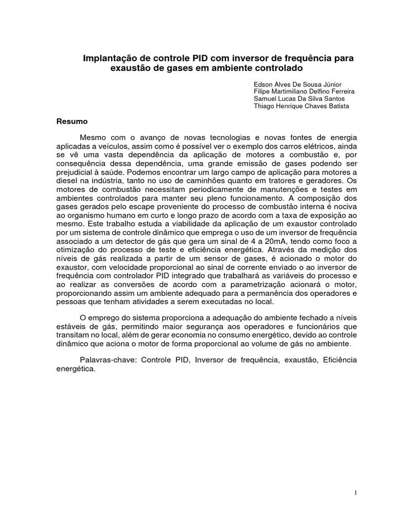 TCC Controle PID Final | Download grátis PDF | Motores | Eletrônicos