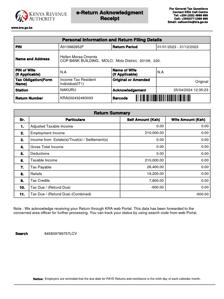 Hellen 2023 Returns | Download Free PDF | Taxes | Government Finances