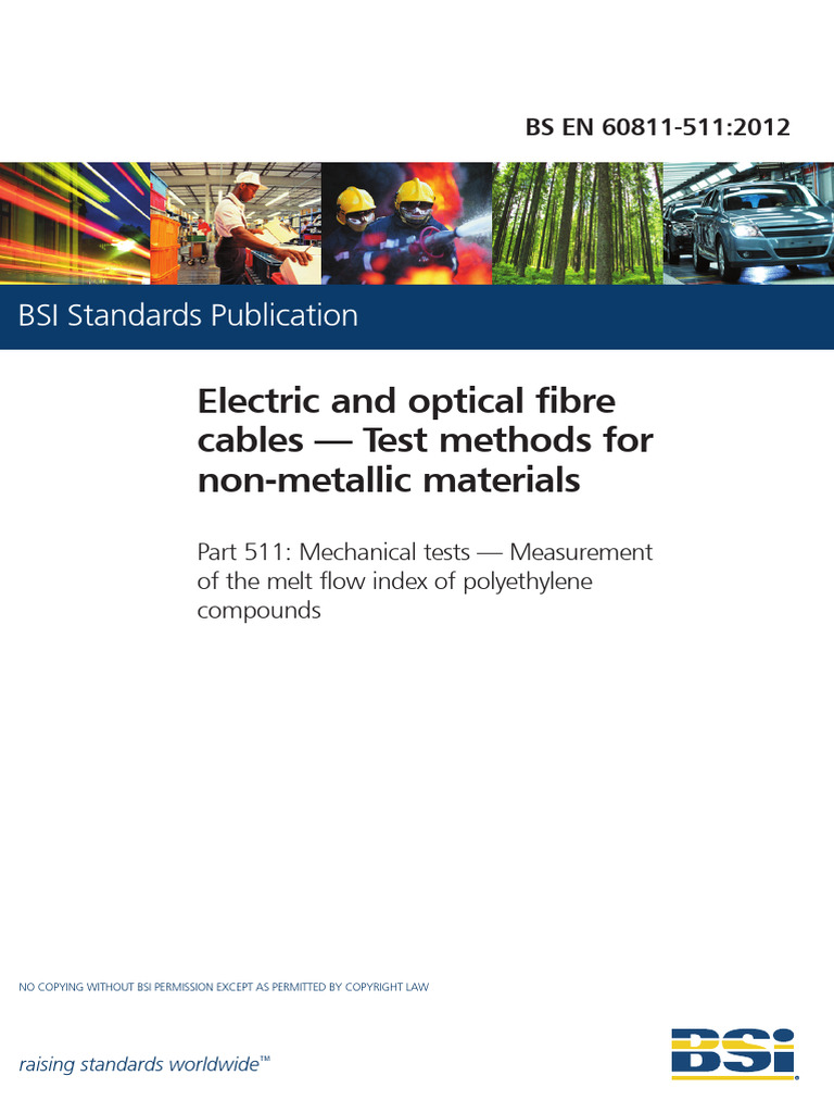 Bsi BS en 60811-511-2012 | PDF | Extrusion | Materials