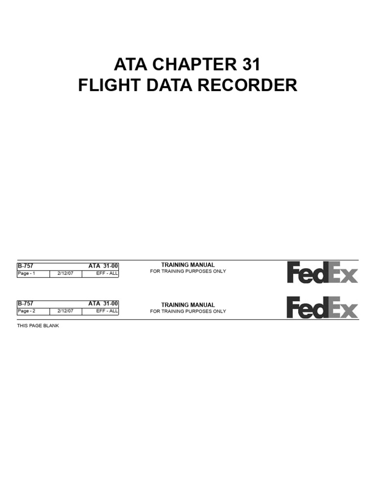 ATA31 DFDRFed Ex | PDF | Floppy Disk | Flight Recorder