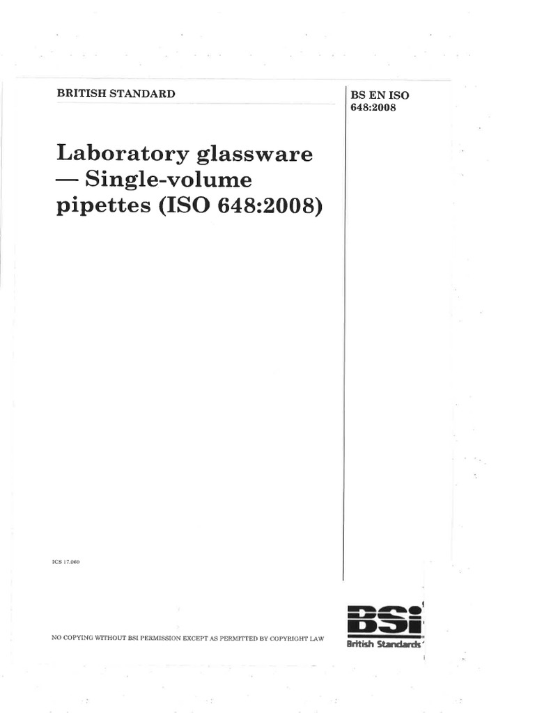 BS en Iso 648-2008 | PDF