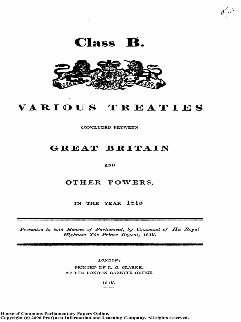 Class B: Various Treaties | PDF | Treaty | Ratification